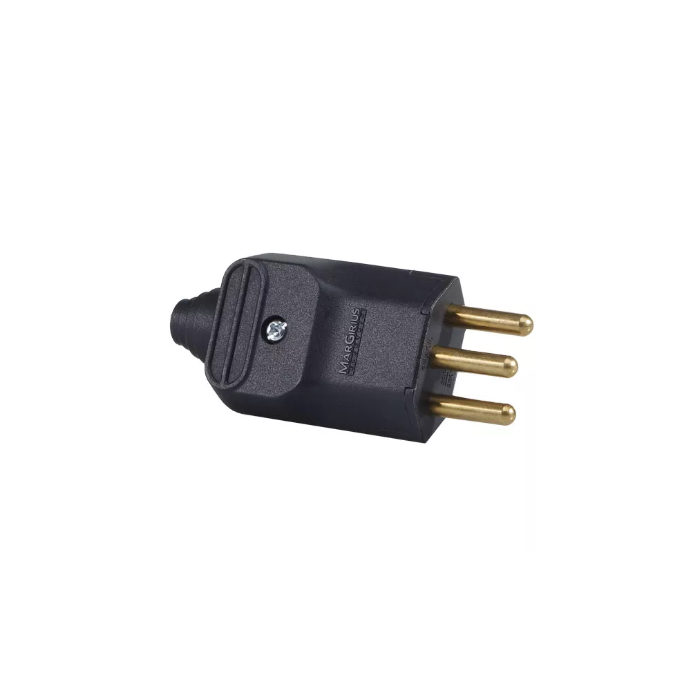 PLUG MACHO 2P+T 20A PLD2-3 PARA EXTENSÃO PRETO PA015066 | MARGIRIUS ...