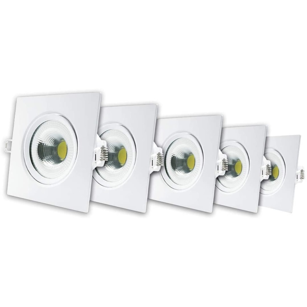 Spot Led Quadrado Kit Com 5 Unidades 5w 6500k Bivolt 865031373 - Avant ...